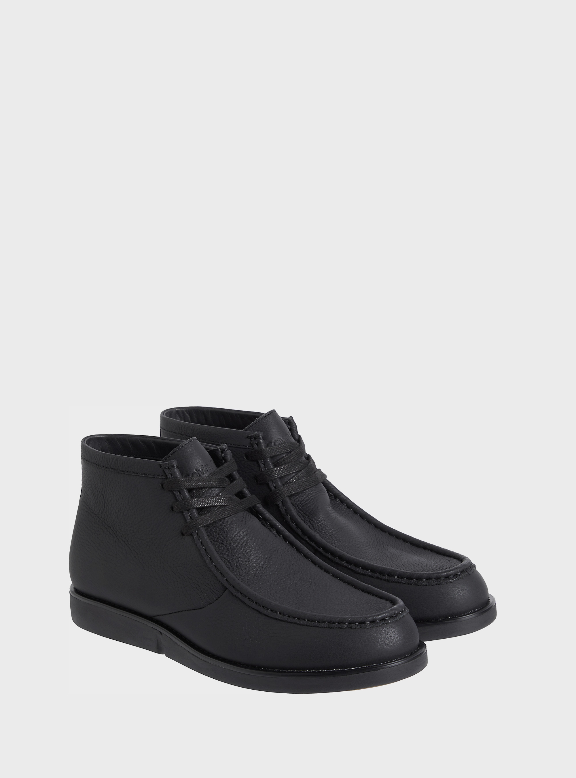 Calvin Klein Leather Apron Toe Boots